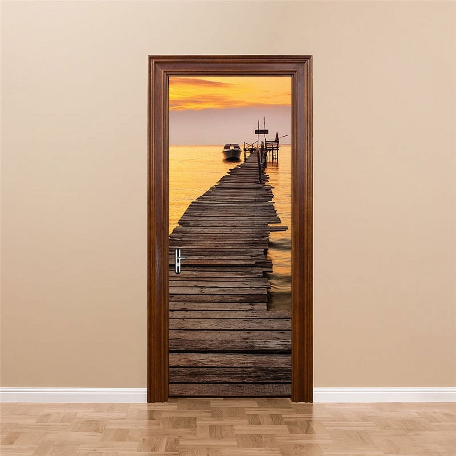 Romantic 3D Door Sticker Home Design Decor Wallpaper on the Doors Self ...