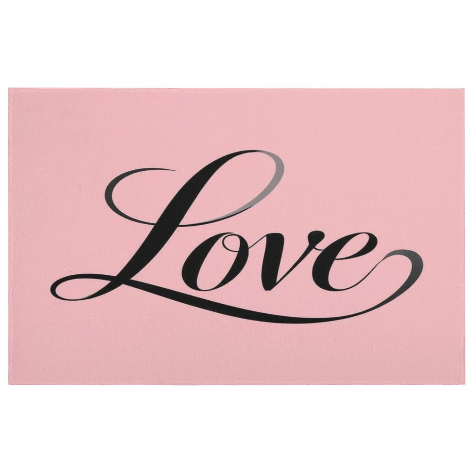 Romantic Black LOVE Calligraphy Script Lettering Blush Pastel Pink ...