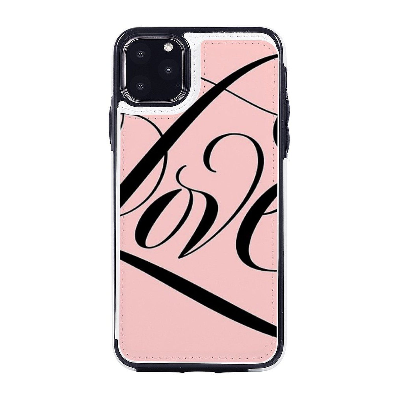 Romantic Black LOVE Calligraphy Script Lettering Blush Pastel Pink ...