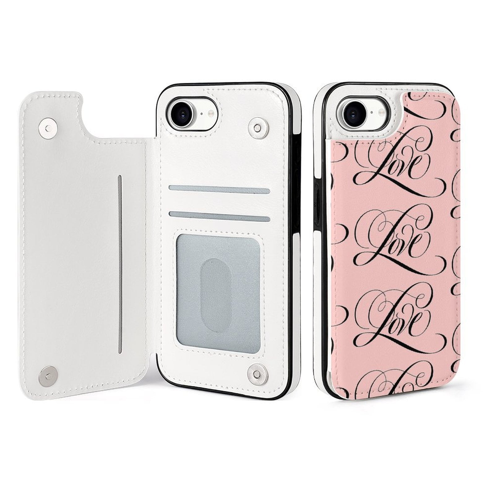 Romantic Black LOVE Calligraphy Script Lettering Blush Pastel Pink ...