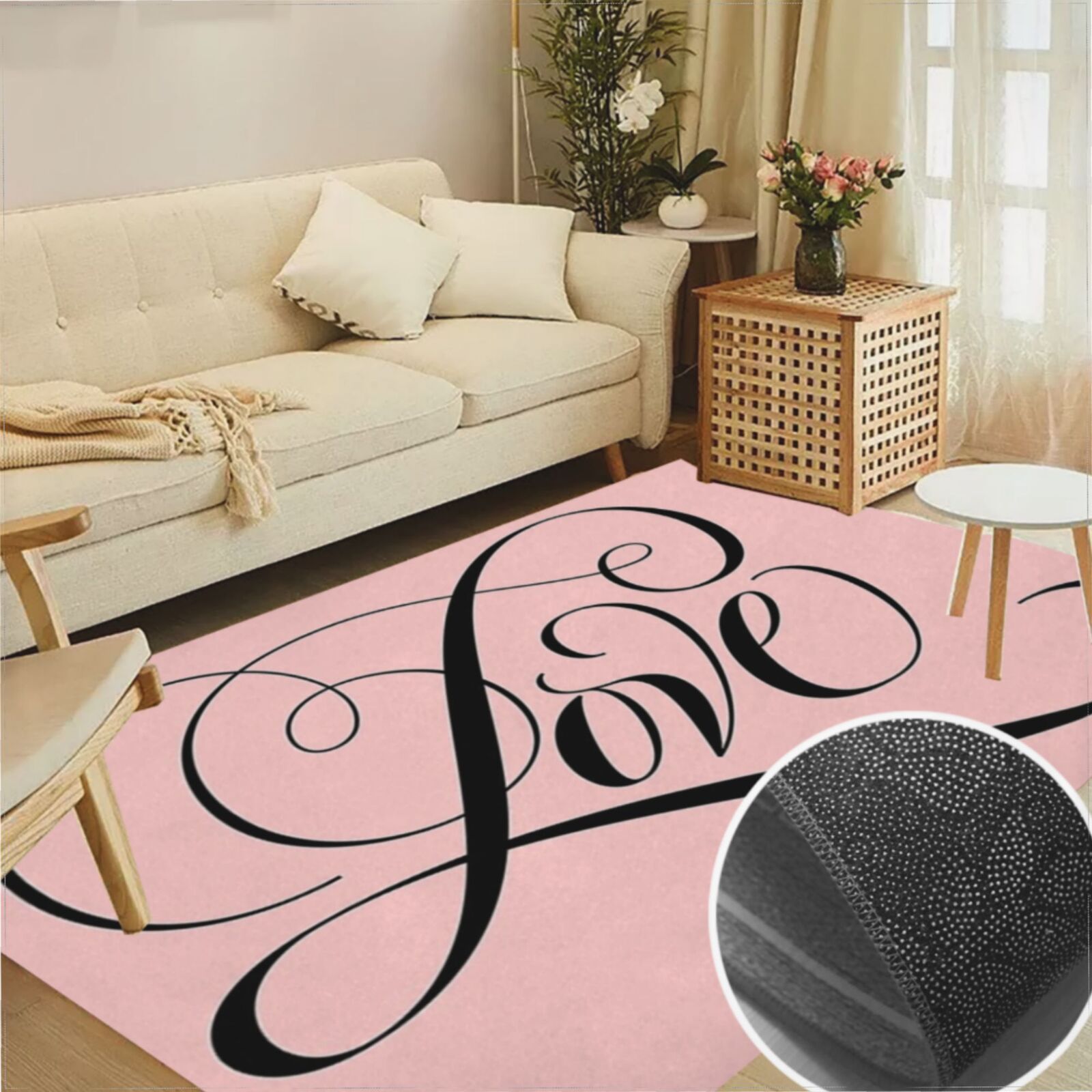 Romantic Black Love Calligraphy Script Lettering Blush Pastel Pink ...