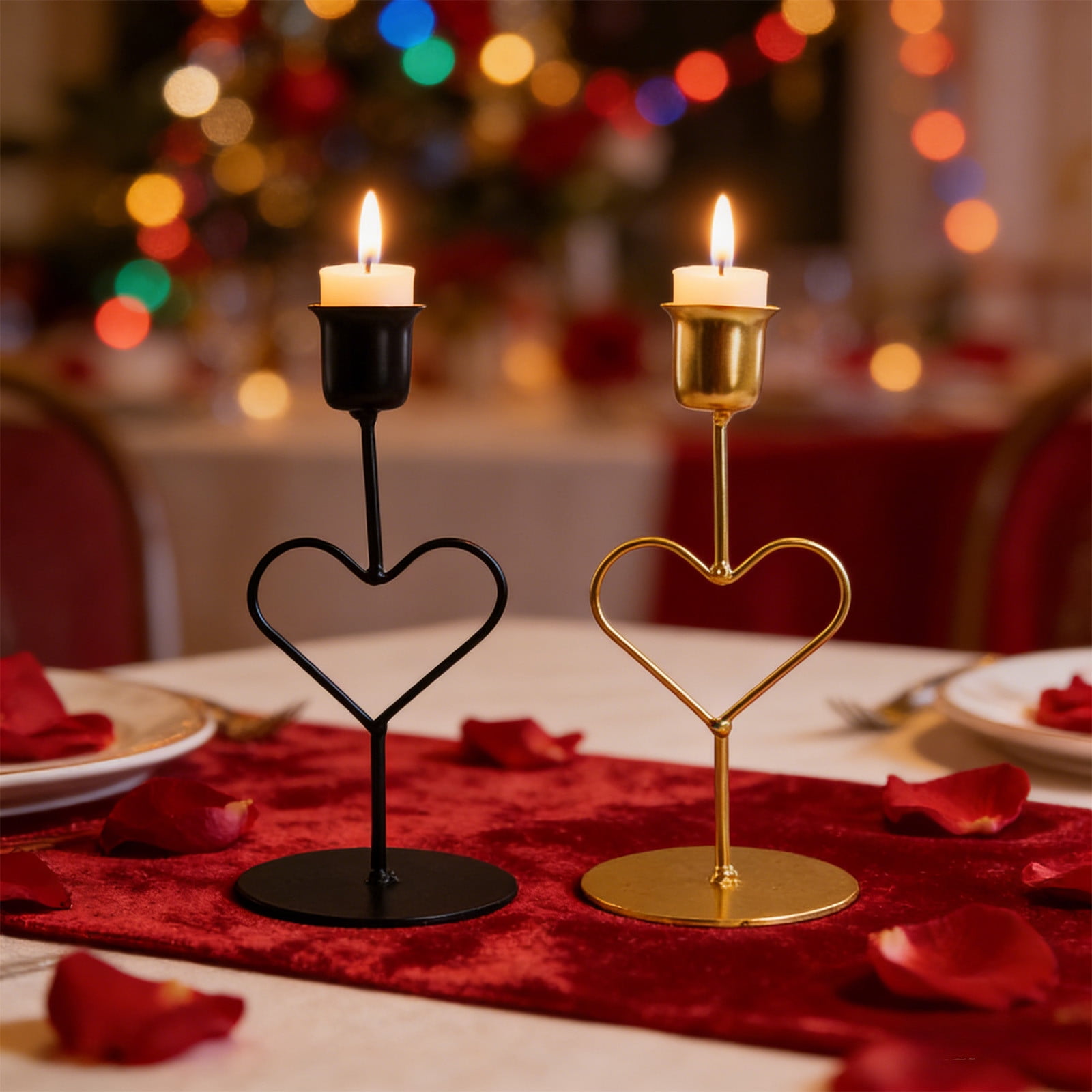 Romantic Candlestick Decorations Home Vintage Ornaments Candlelight ...