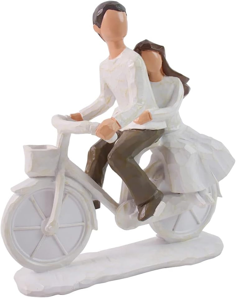 Romantic Couple Figurines in Love, Hand Painted Lover Statues Couple ...