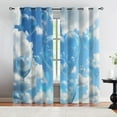 Romantic Curtains, Sky Blue Blackout Curtains For Living Room, Clouds ...