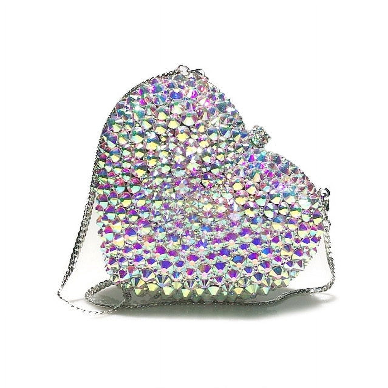 Romantic Diamond Evening Bags Heart Shape Crystal New Design Women ...