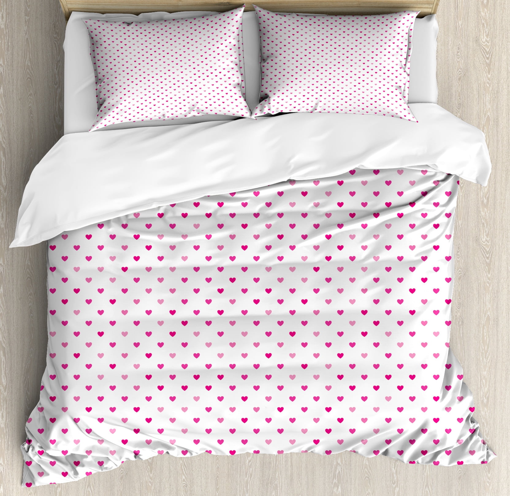 Romantic Duvet Cover Set, Valentine's Day Themed Layout Petite Girly ...