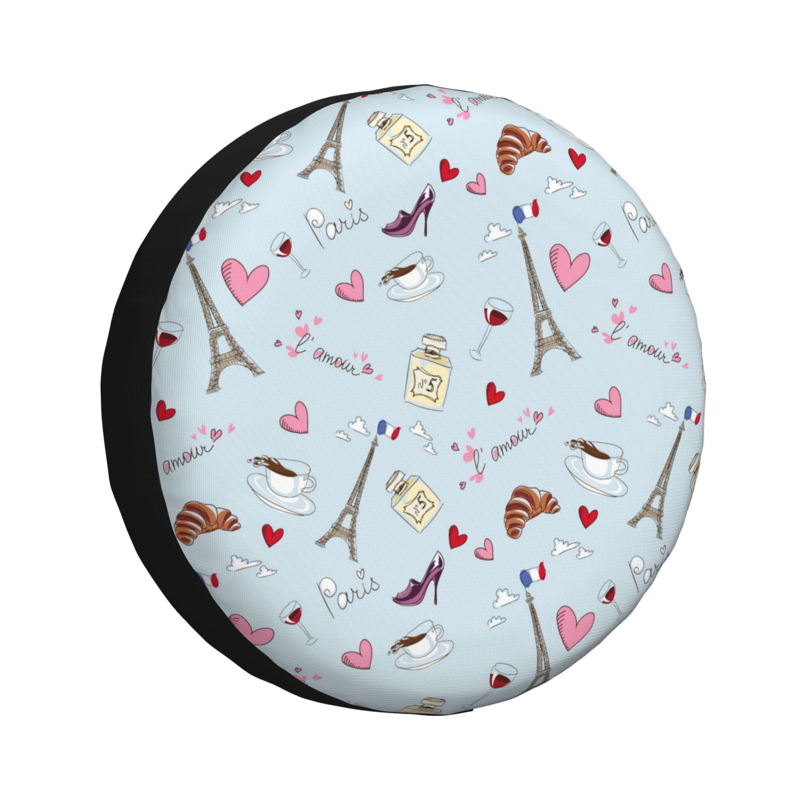 Romantic Eiffel Tower Spare Tire Cover for Trailer Camper RV Truck SUV ...