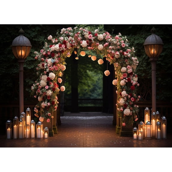 Romantic Fantasy Wedding Gate Bouquet Photography Backdrop Props ...