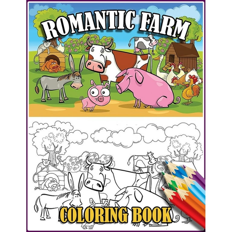 cow and chicken coloring book