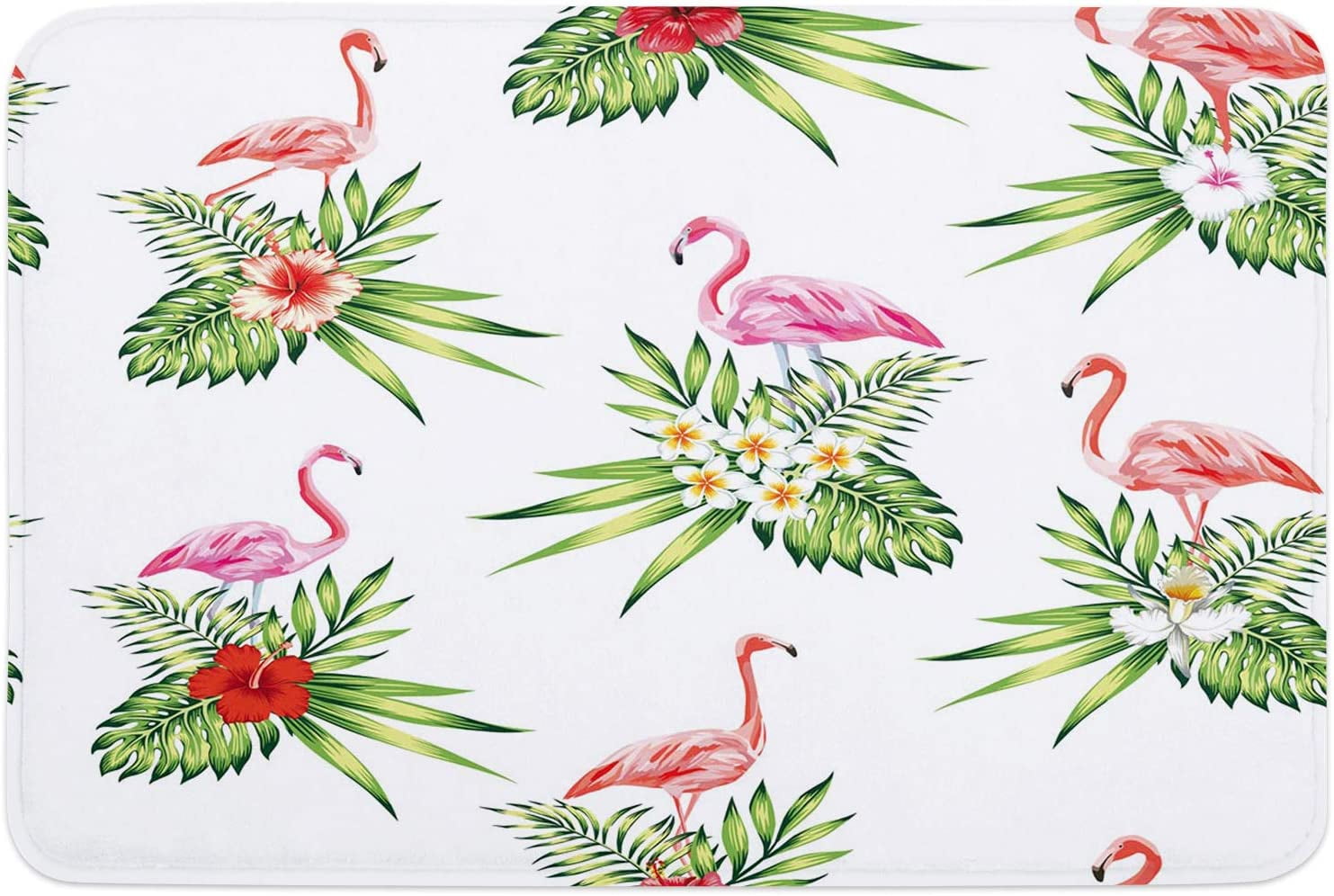 Romantic Flamingos Memory Foam Soft Door Mat Indoor Doormat Absorbent ...
