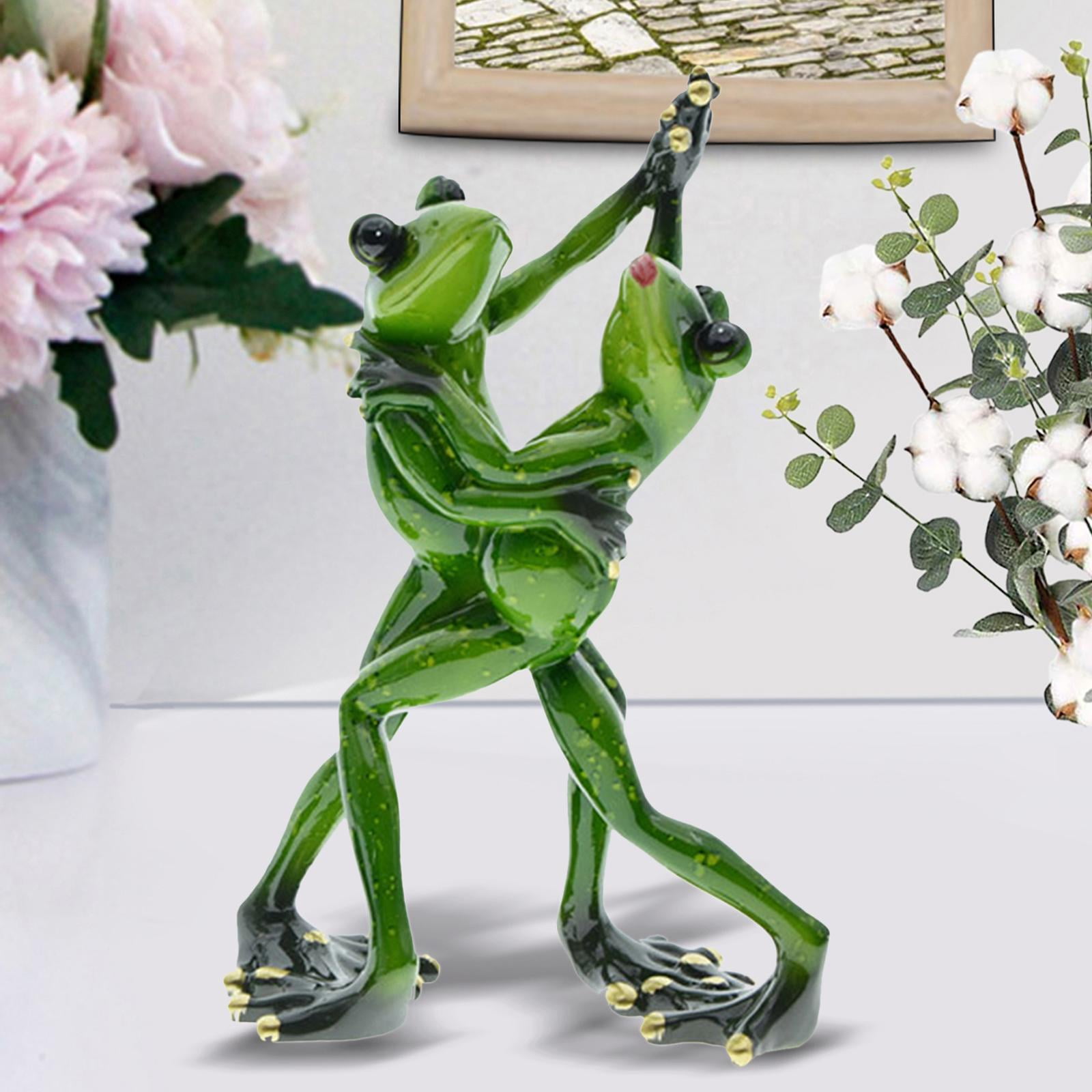 Romantic Frog Couple Figurines Statues Frog Dancer Sculpture Resin ...