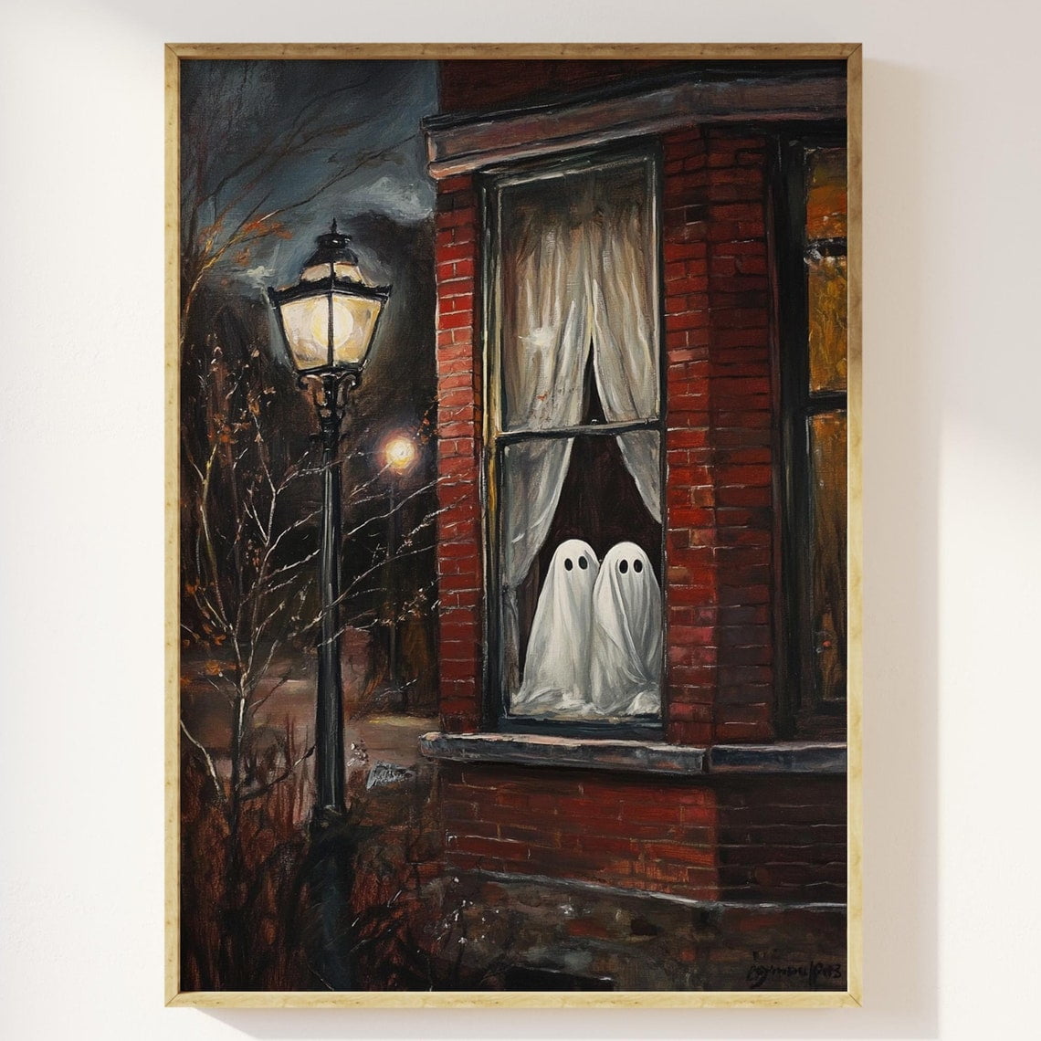 Romantic Ghost Couple In The Window Art Print Romance Ghosts, Dark ...