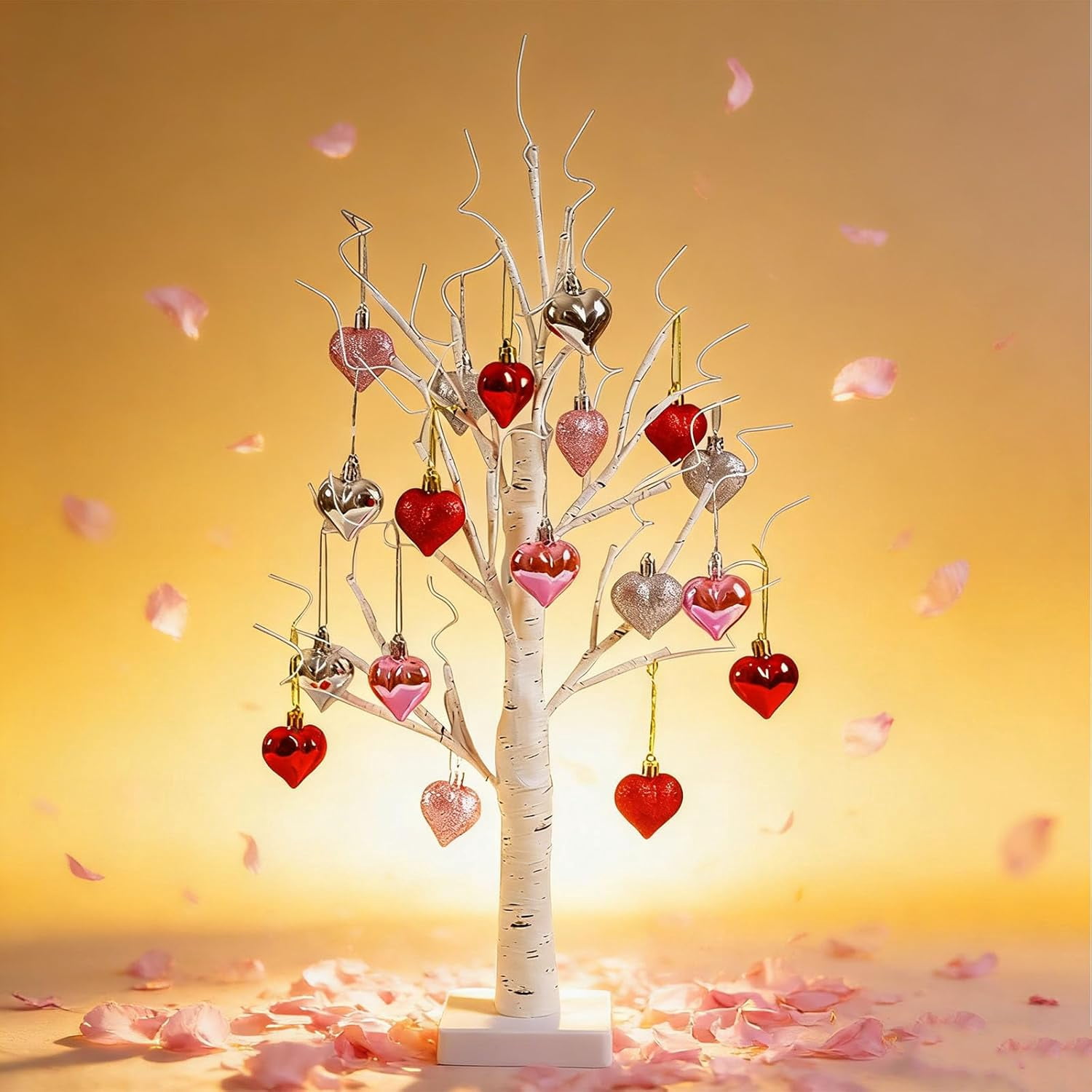 Romantic Heart-Shaped Birch Tree Lamp, 2026 New Festive Decorated ...