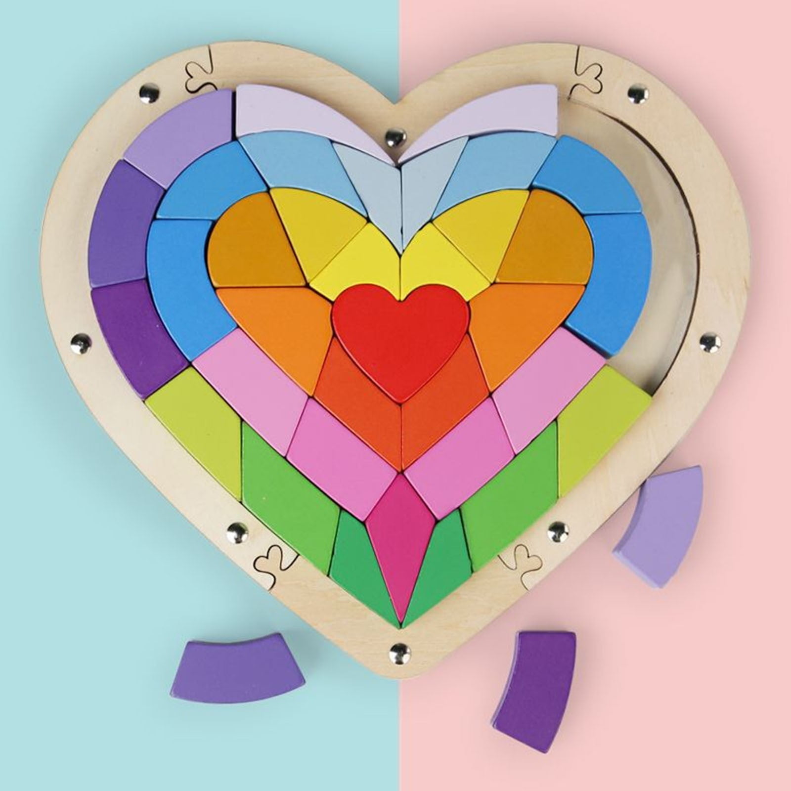 Romantic Heart Wooden Puzzle for Couples Ages 14+ | Valentine's ...