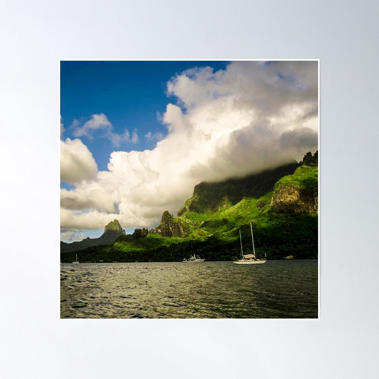 Romantic Island Paradise: French Polynesia Scenic Ocean Hideaway Poster ...