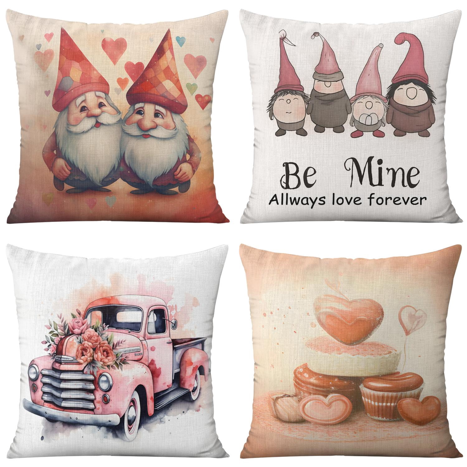 Romantic Love Valentine's Day Pillowcases,Be Mine Love Heart, Truck ...