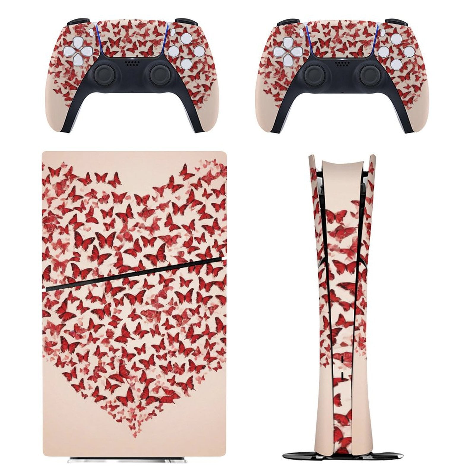 Romantic Nature Emblem Console Skin Bundle for PS5 Pro Slim Disc ...