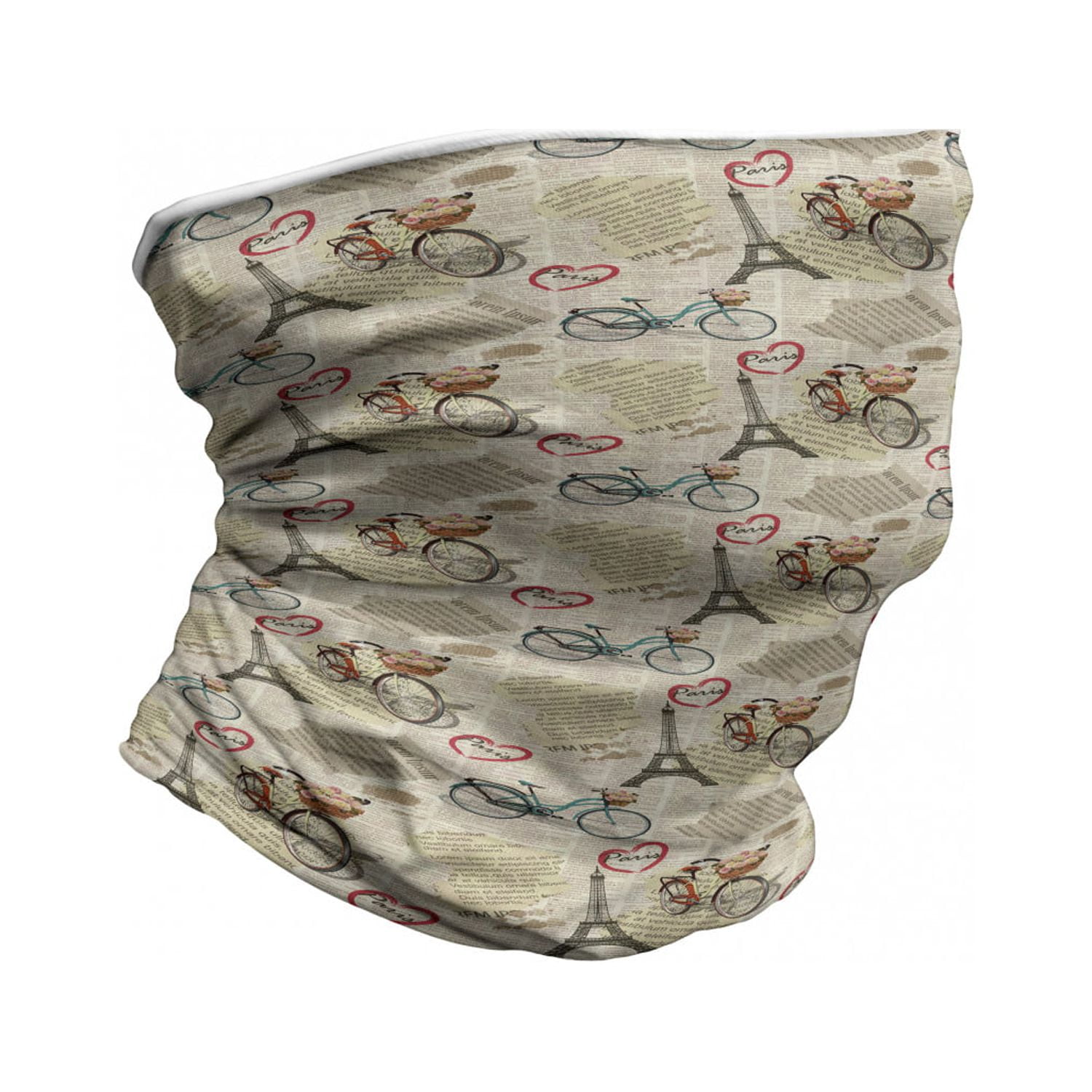Romantic Neck Gaiter, Vintage Retro Lettering, Unisex, White Black, by ...