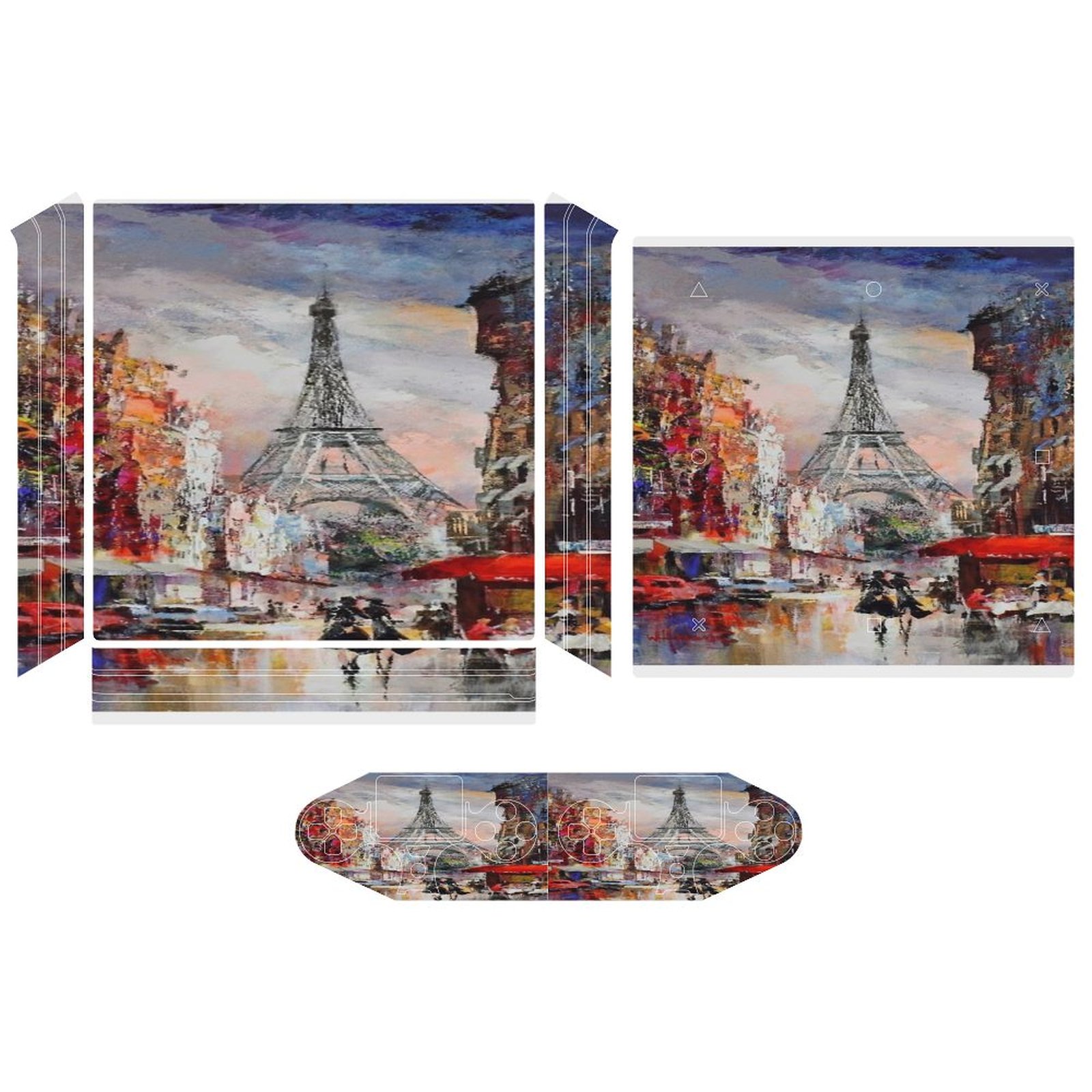 Romantic Paris Eiffel Tower PS4/PS4 Pro/PS4 Slim Skin Sticker For ...