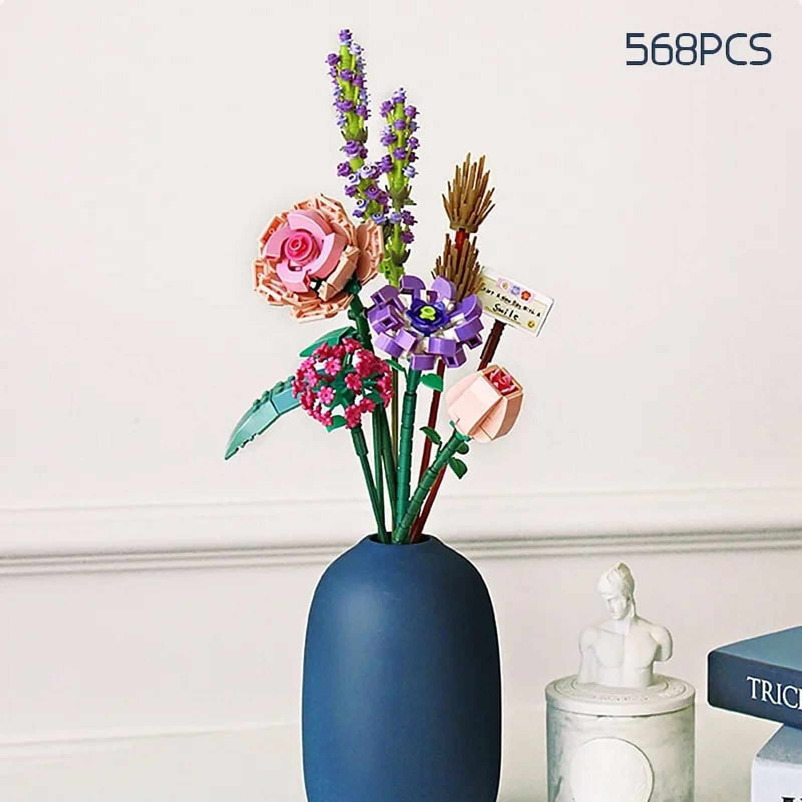 Romantic Rose Flowers Bouquet Building Blocks Sunflower Model Bricks ...