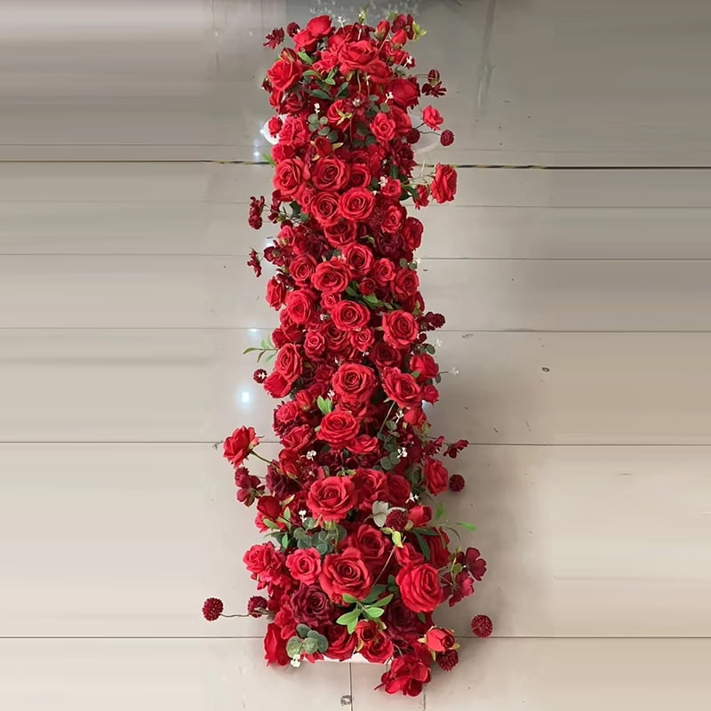 Romantic Rose Hydrangea Flower Row Table Sofa Runner Decor Wedding ...