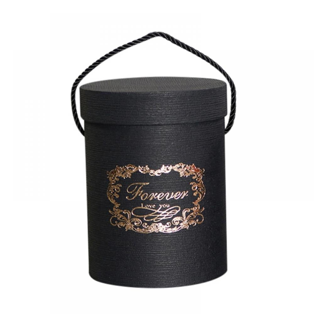 Romantic Round Flower Box Luxury Portable Small Flower Box With Rope ...