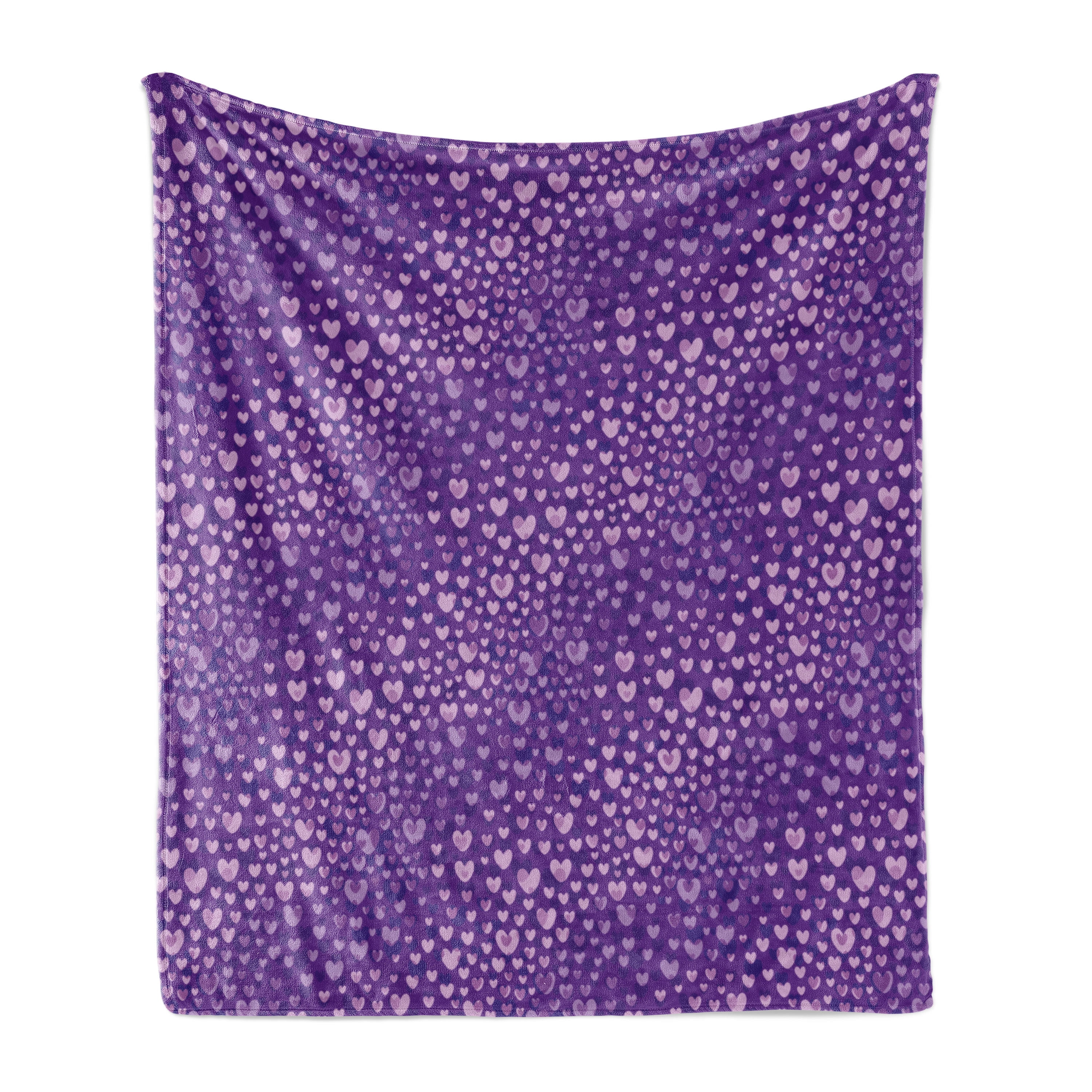 Romantic Soft Flannel Fleece Throw Blanket, Love Themed Repetitive ...