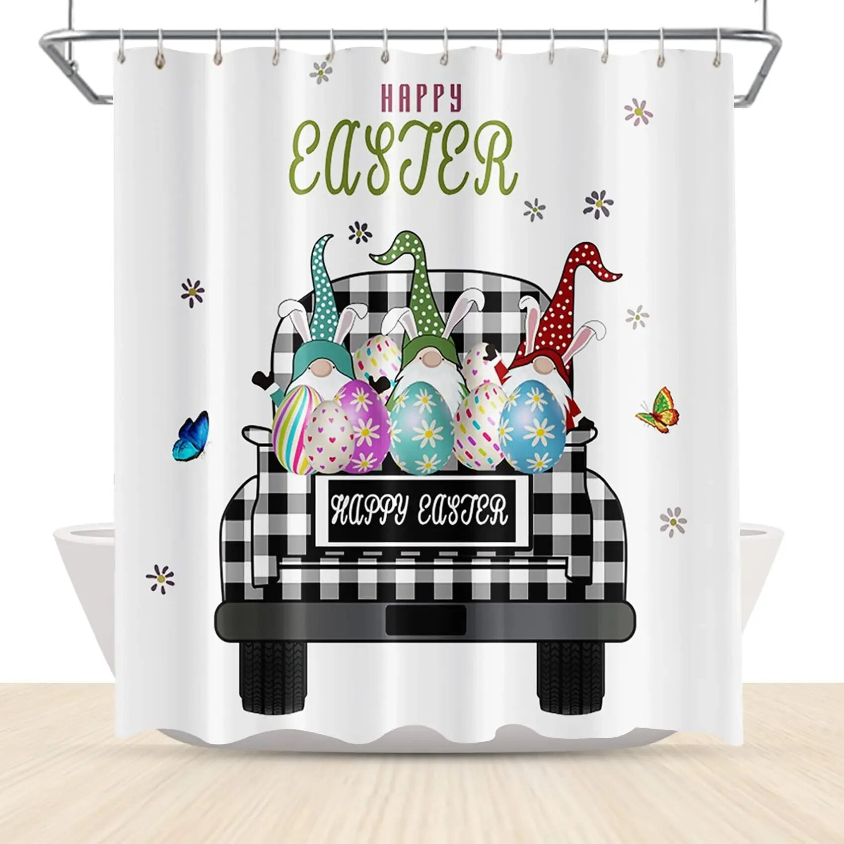 Romantic Valentines Shower Curtain Love Script Red Hearts Spots ...