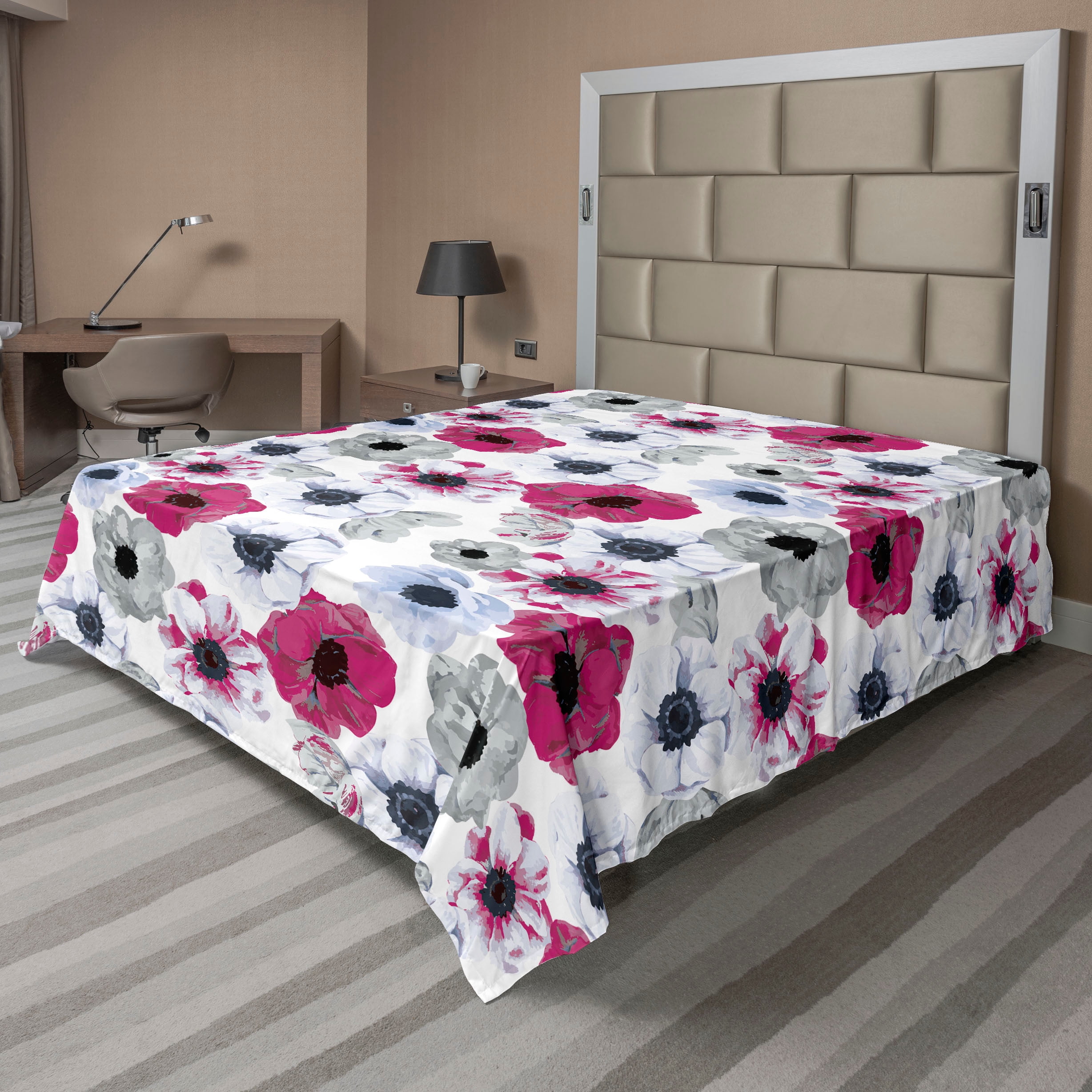 Ambesonne Romantic Vibes Flat Bedding Sheet Soft Top Sheet, Spring ...