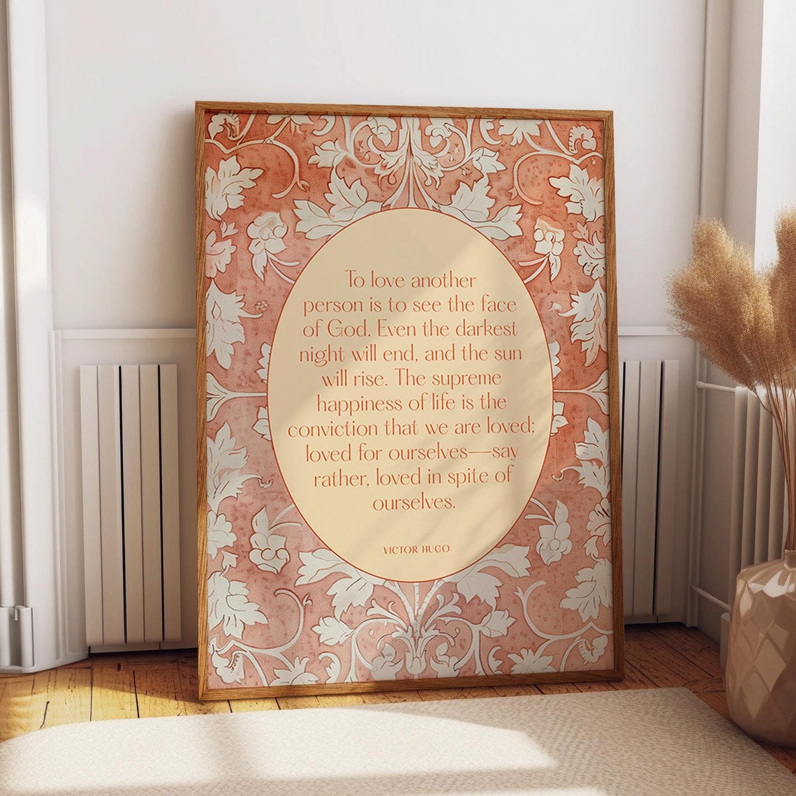 Romantic Victorian Wall Art - Victor Hugo Love Quote Art Poster ...