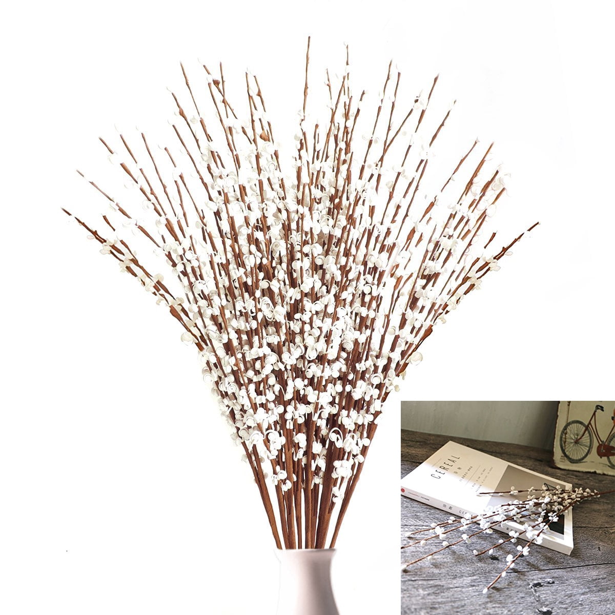 Romantic Wedding Accessories, 10 Pcs 29.5" Artificial Jasmine Flowers ...