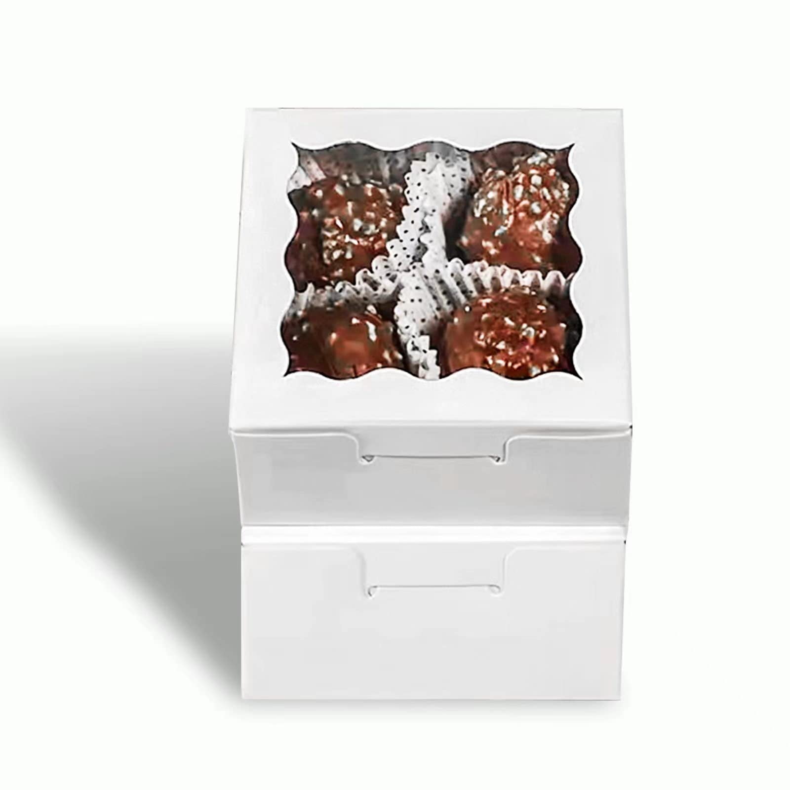 RomanticBaking 3 ¼" x TSF6 3 ¼" x 1 ½" 50PCS Chocolate Truffle Boxes ...