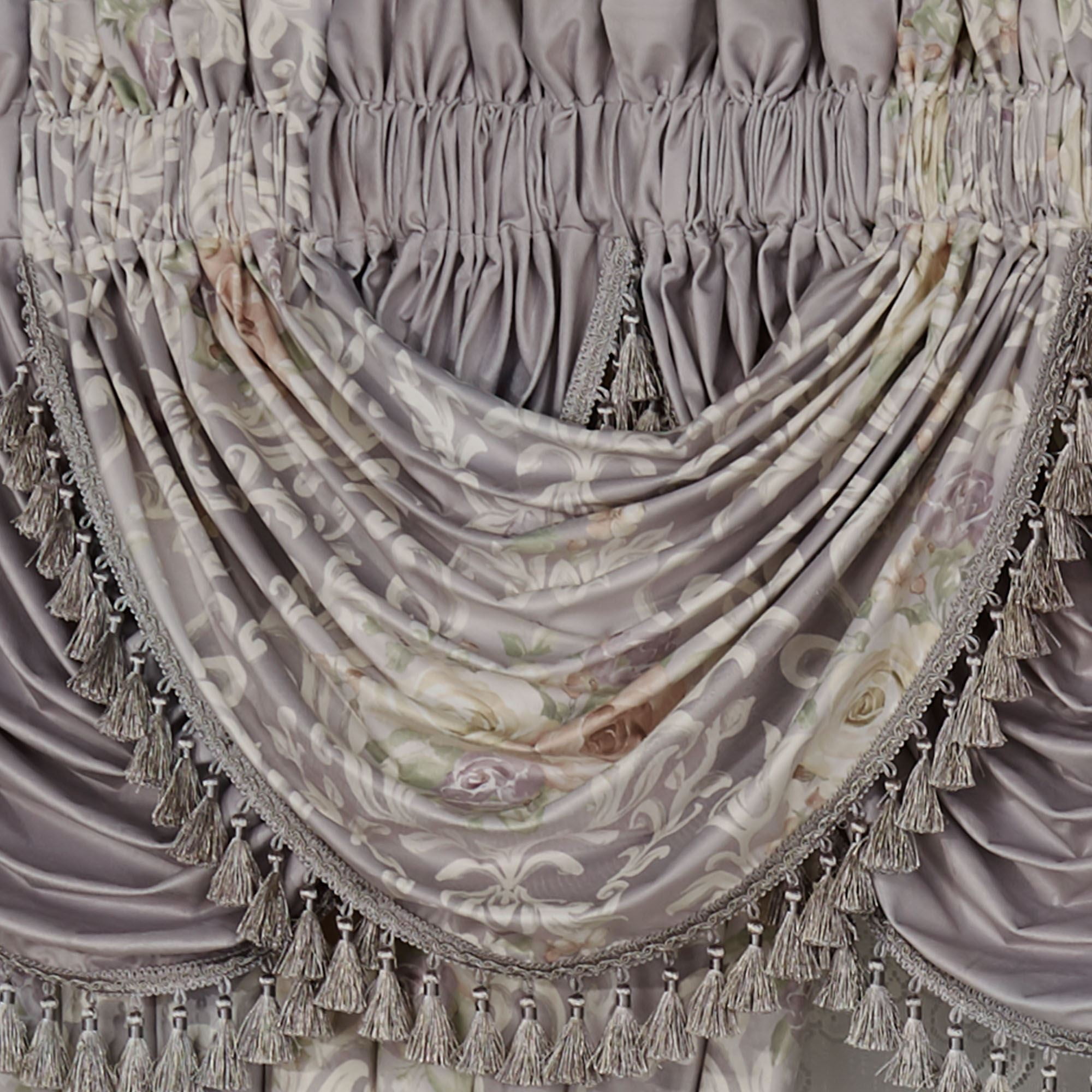 Romantica Collection - Floral Waterfall Valance - Wisteria - Victorian ...