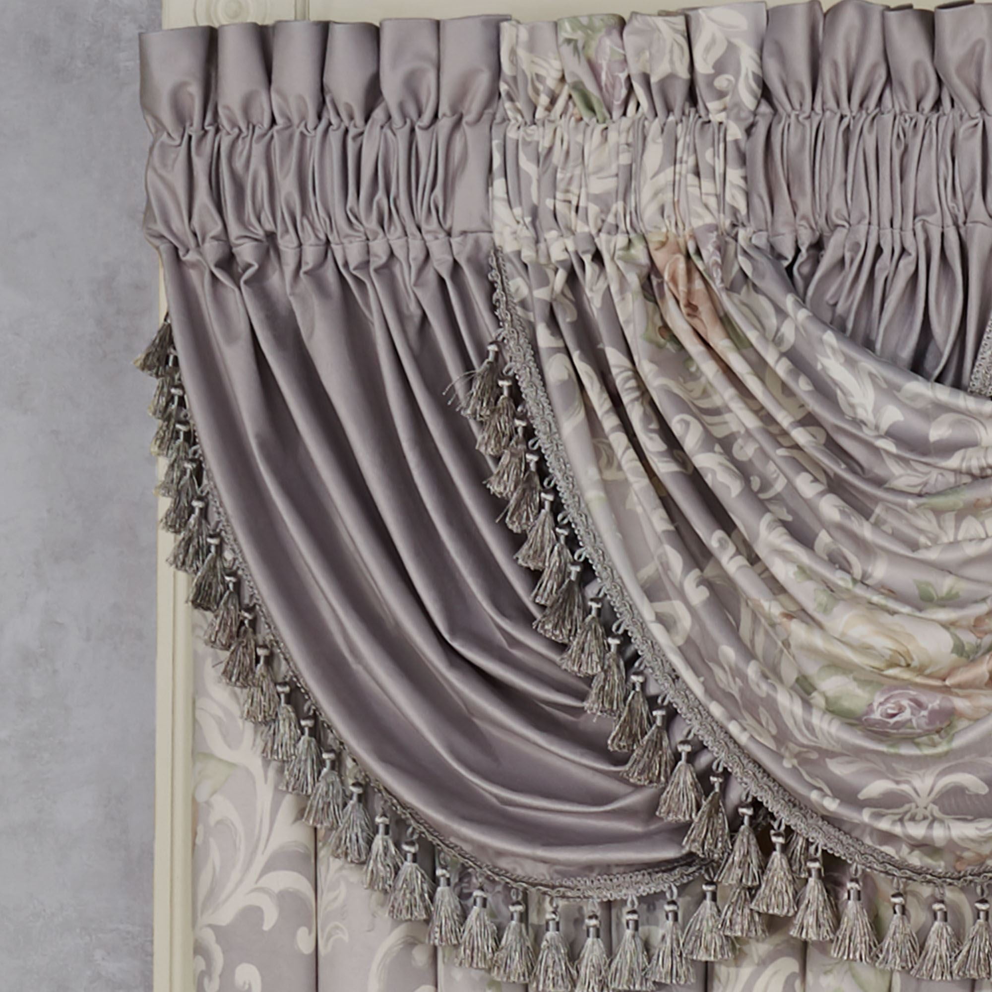 Romantica Collection - Solid Waterfall Valance - Wisteria - Victorian ...