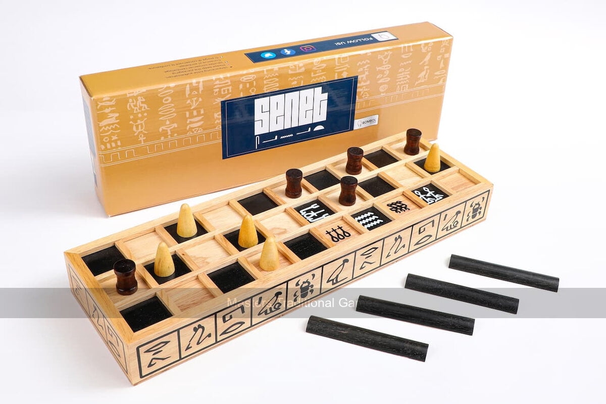 Rombol Senet, Ancient Egyptian Board Game, Wooden Playing Pieces ...