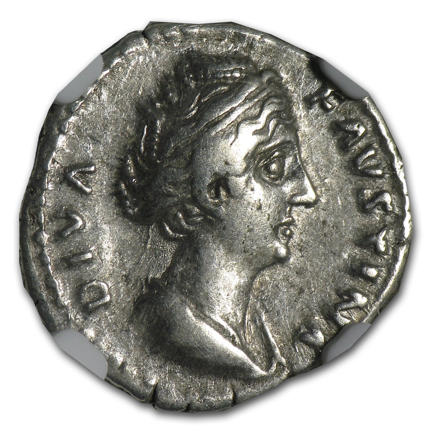 Rome AR Denarius Faustina Sr 138-141 AD Ch VF NGC (Random Coin ...