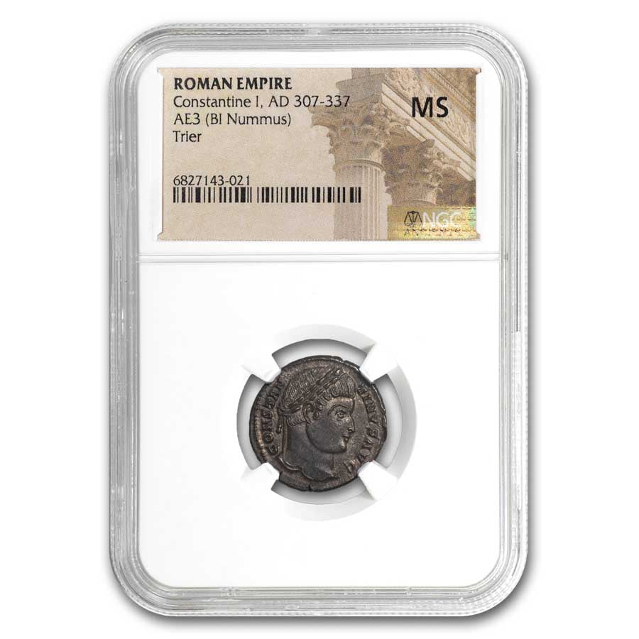 Rome BI Nummus Constantine I (307-337 AD) MS NGC (RIC VII 504 ...