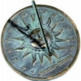 Rome Brass Sunrise & Sunset Sundial, Verdigris, 8.5" dia. - Walmart.com