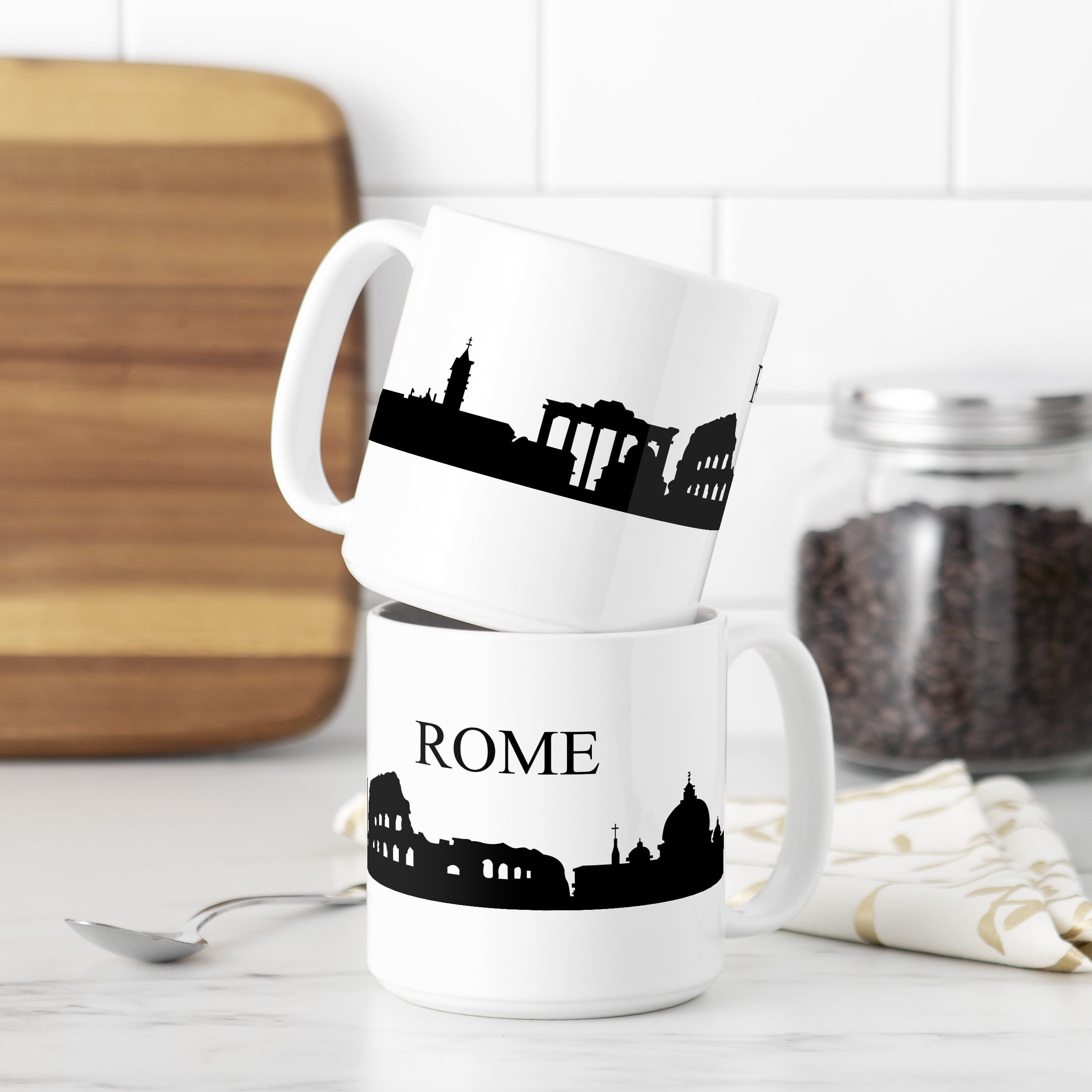 Rome Cityscape 20 oz. Coffee Mugs (Set of 2) - Walmart.com