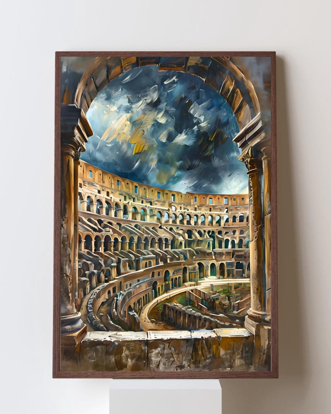 Rome Colosseum Arched Window View – Impasto Europecore Wall Art ...
