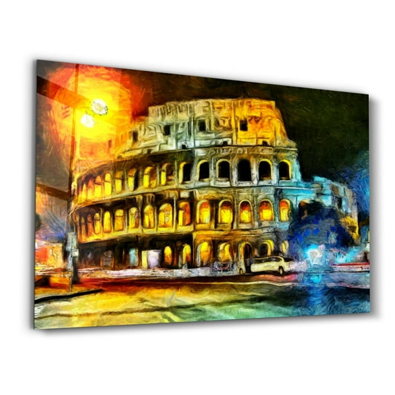 Rome Colosseum | Glass Wall Art - Walmart.com