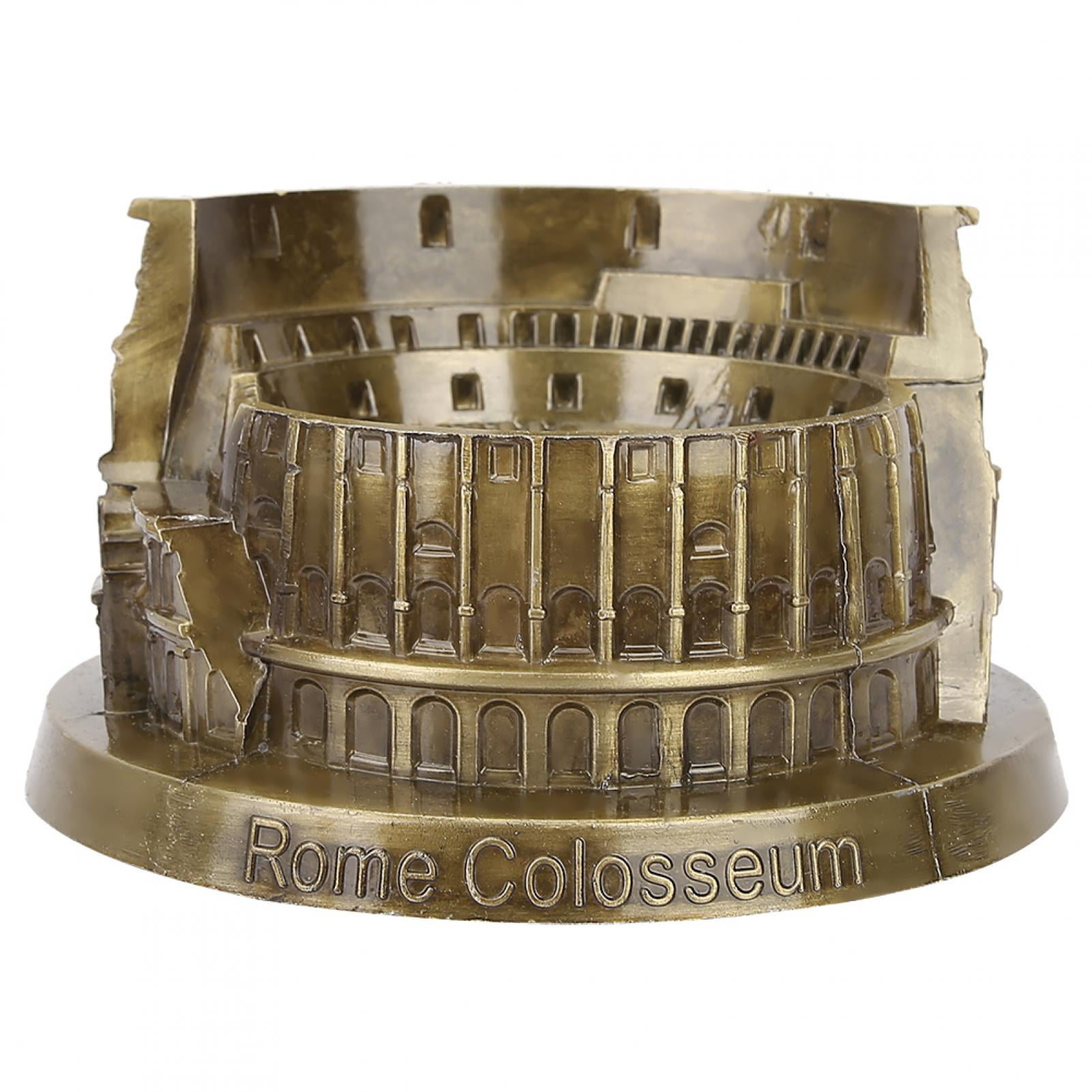 Rome Colosseum Model, Vintage Artificial Metal Miniature Roman ...