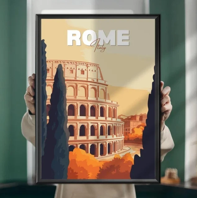 Rome Colosseum Poster Stunning Artwork Of The Iconic Ancient Art Home ...