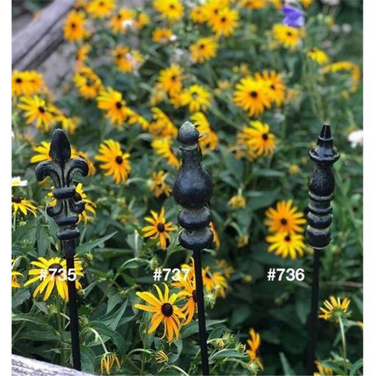 Rome Industries 735 42 in. Cast Iron Finial Garden Stake with Fleur De ...