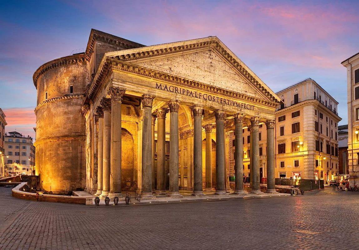 Rome Italy Backdrop Ancient Temple Historical Buildings Photo ...