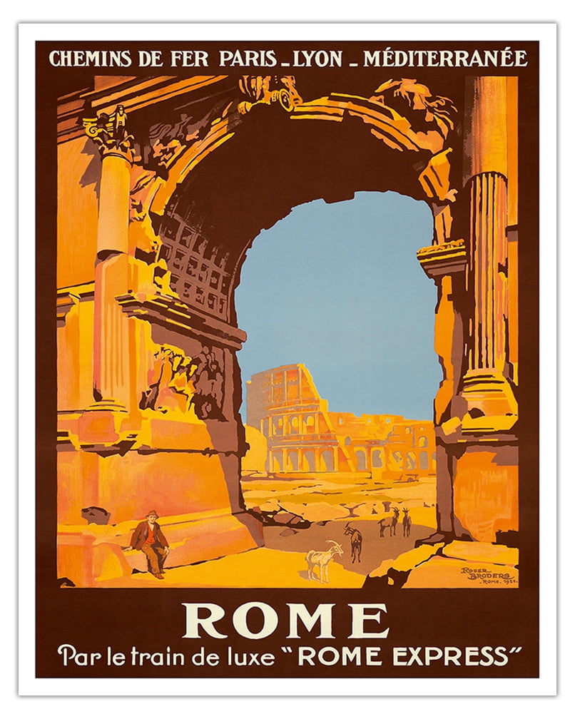 Rome Italy by Deluxe Train - Rome Express - PLM - Vintage Railroad ...