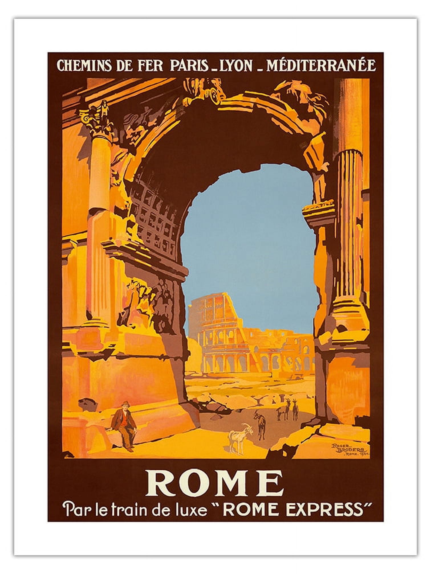 Rome Italy by Deluxe Train - Rome Express - PLM - Vintage Railroad ...
