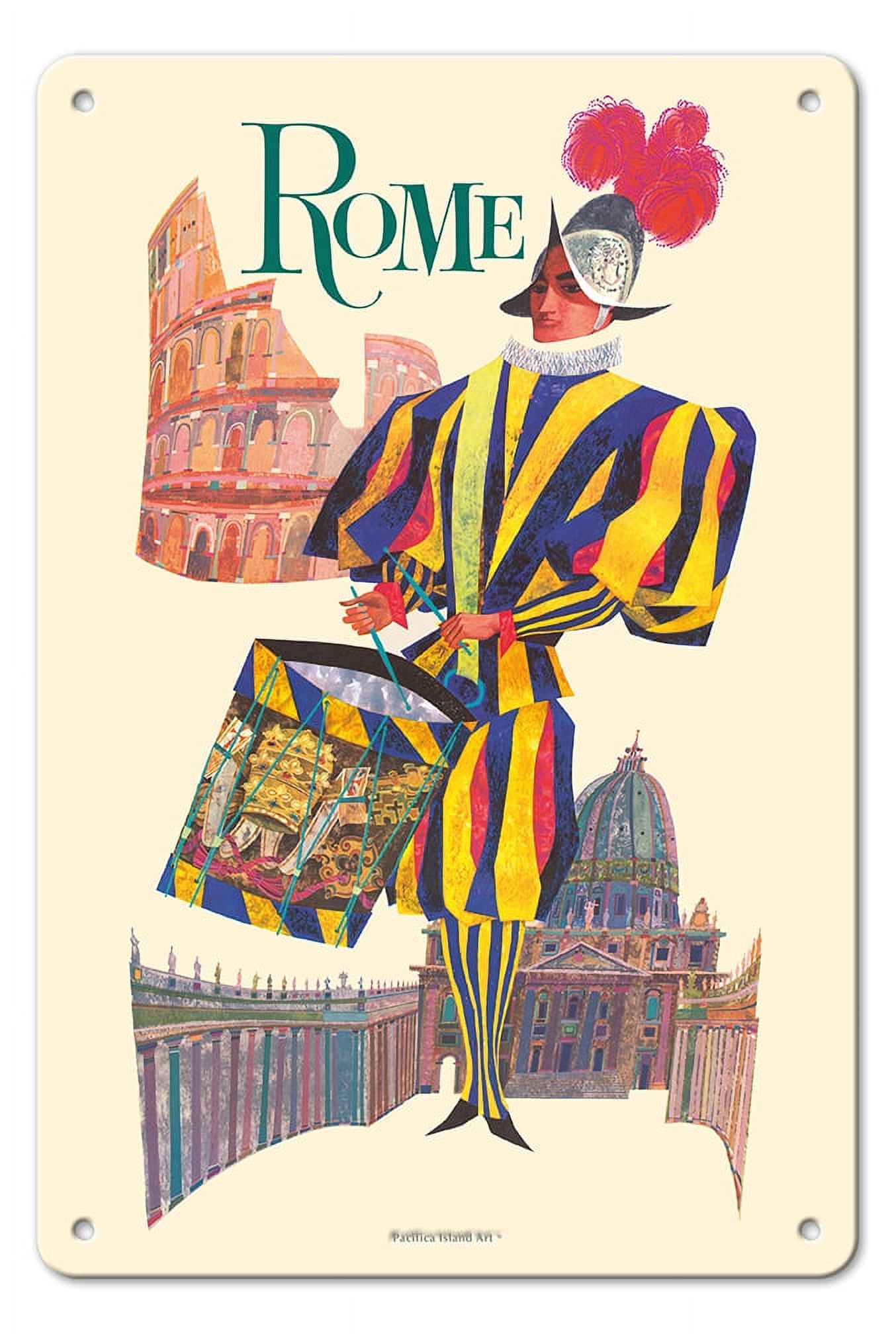 Rome Italy - Pontifical Swiss Guard Vatican City - Vintage Travel ...