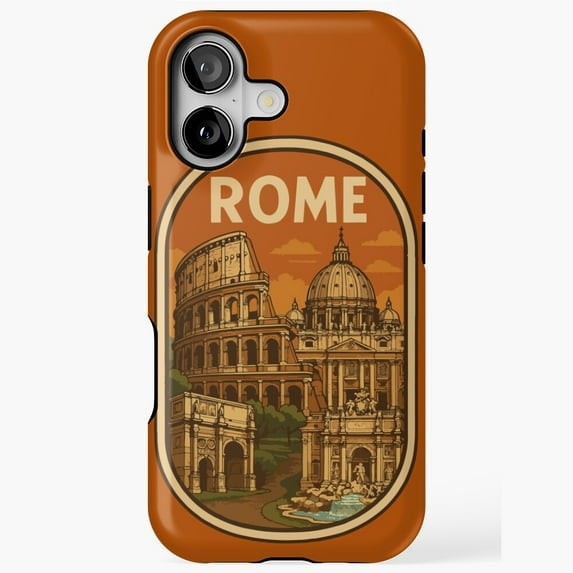 Rome Italy Souvenir Travel Sticker Artwork Case iPhone 17 11 12 13 14 ...