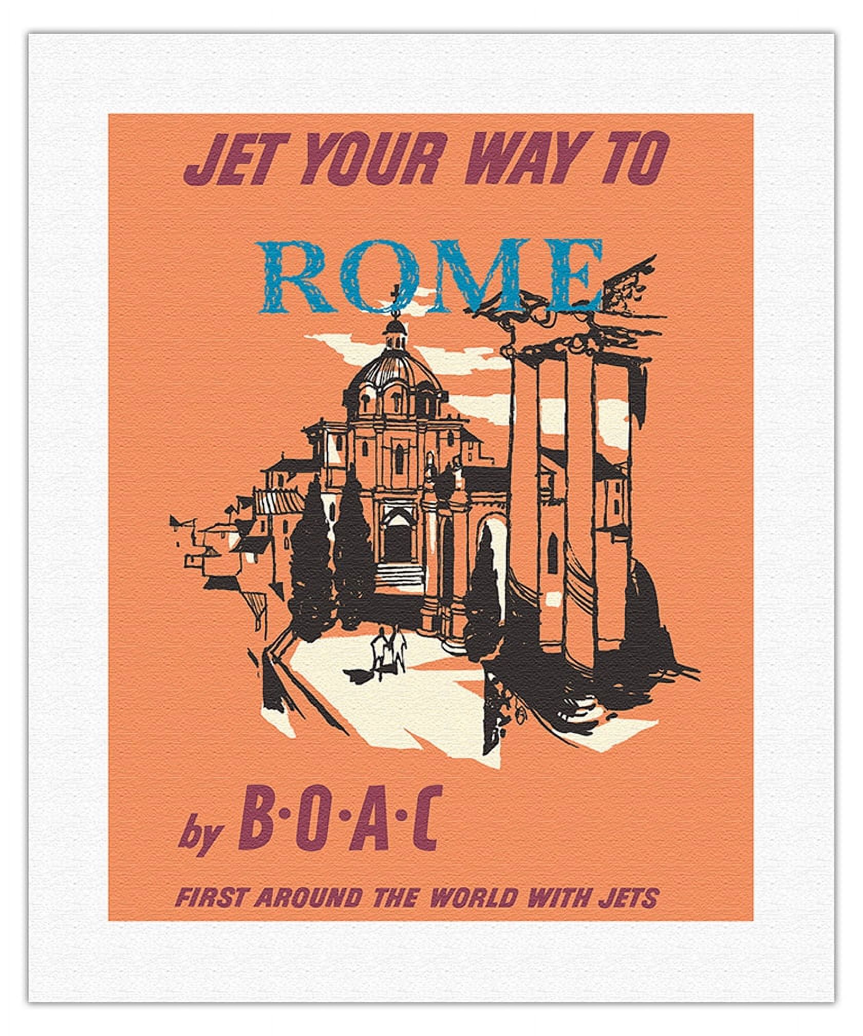 Rome Italy - St. Peter’s Basilica - BOAC (British Overseas Airways ...